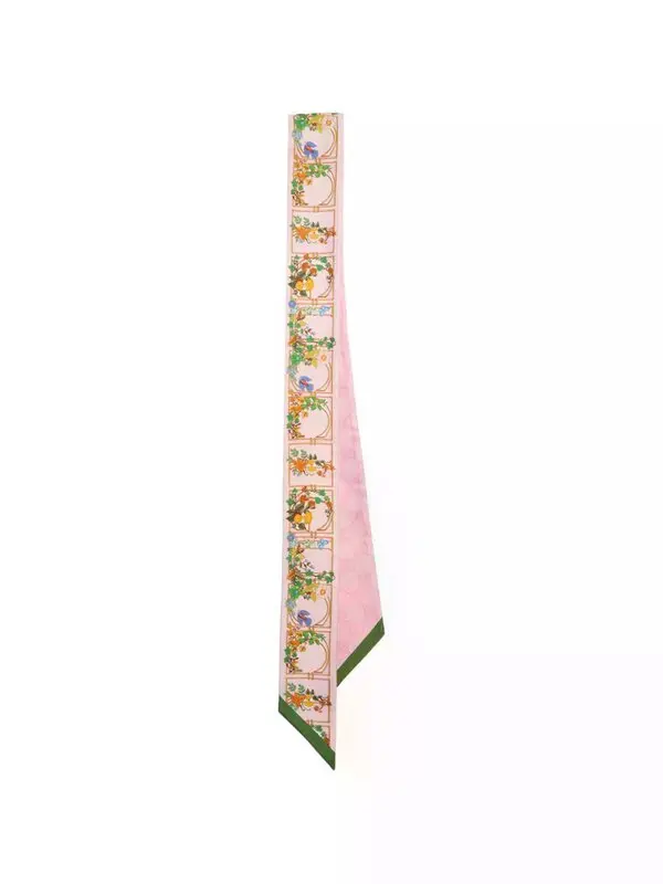 Gucci Printed Gg Silk Twill Jacquard Ribbon - Pink
