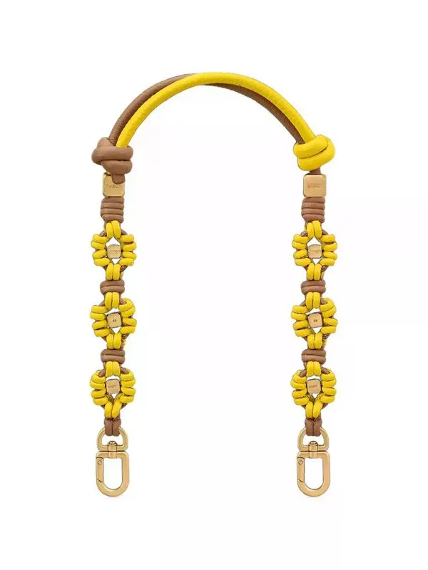 MAISON DE SABRE Twist Leather Bag Handle - Yellow