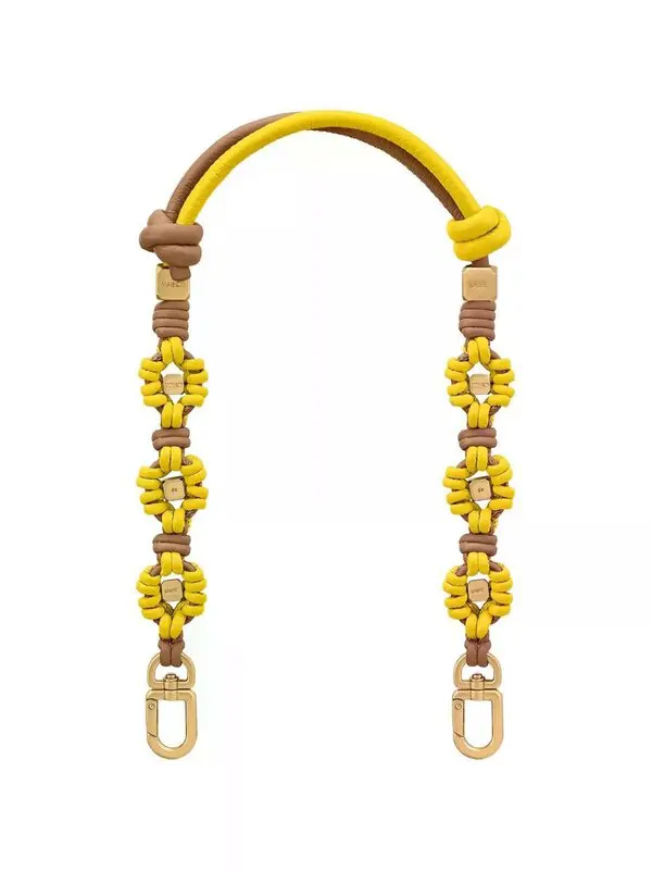 MAISON DE SABRE Twist Leather Bag Handle - Yellow
