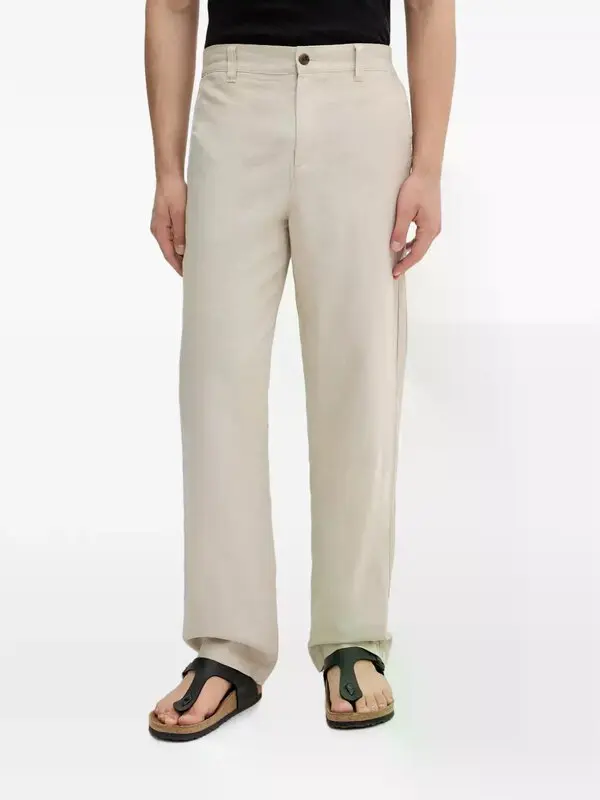 LES DEUX Elasticated-waistband Straight-leg Trousers