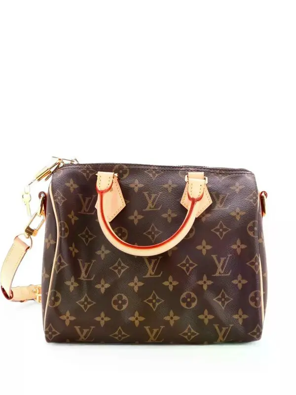 LOUIS VUITTON Speedy Bandouliere Bag Monogram Canvas 25 Satchel - Brown