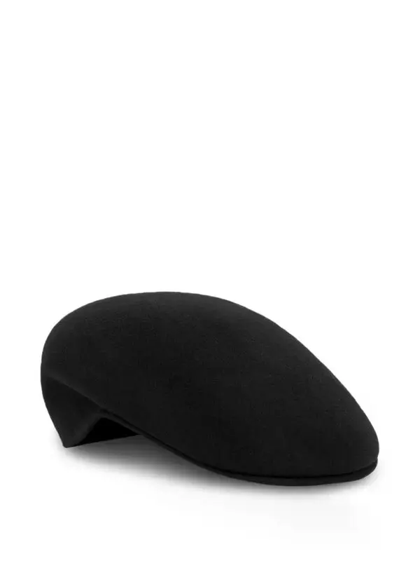 Manière De Voir Amos In Wool Flat Cap - Black