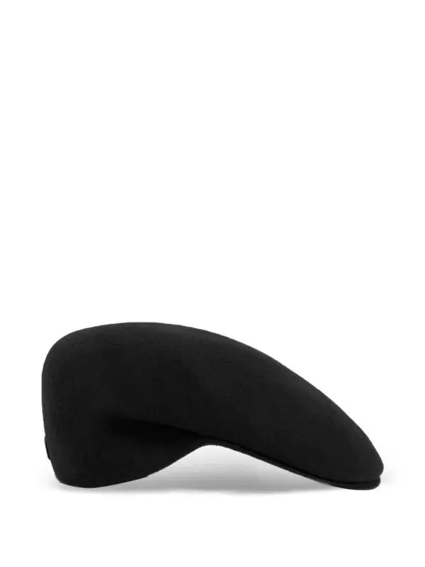 Manière De Voir Amos In Wool Flat Cap - Black