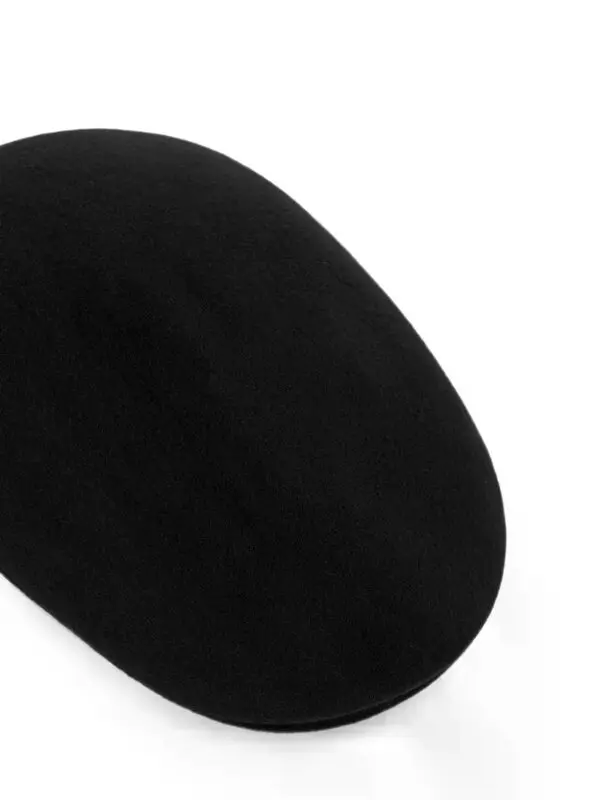 Manière De Voir Amos In Wool Flat Cap - Black