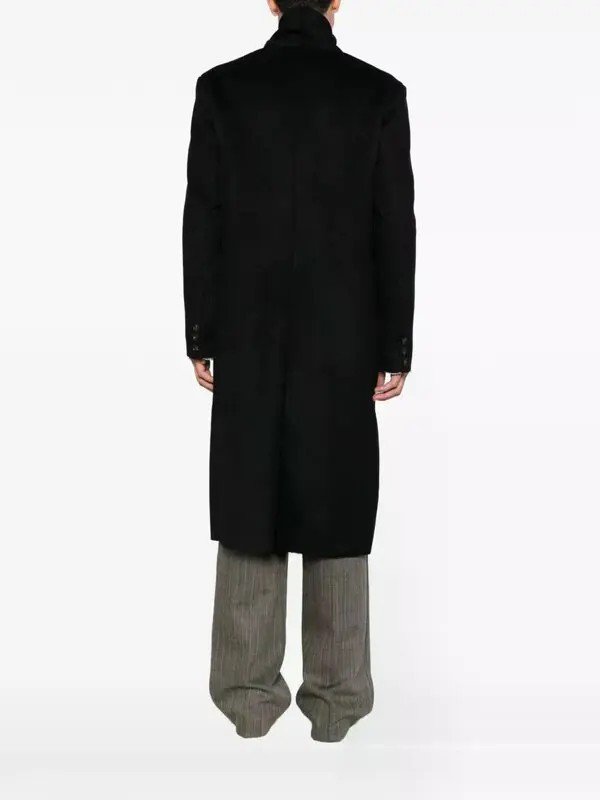 KANG Funnel-neck Single-breasted Coat
