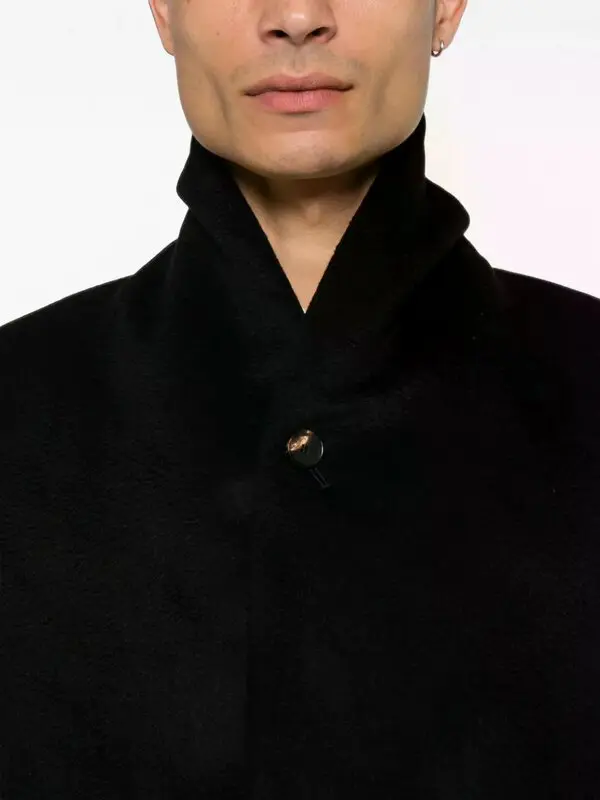 KANG Funnel-neck Single-breasted Coat