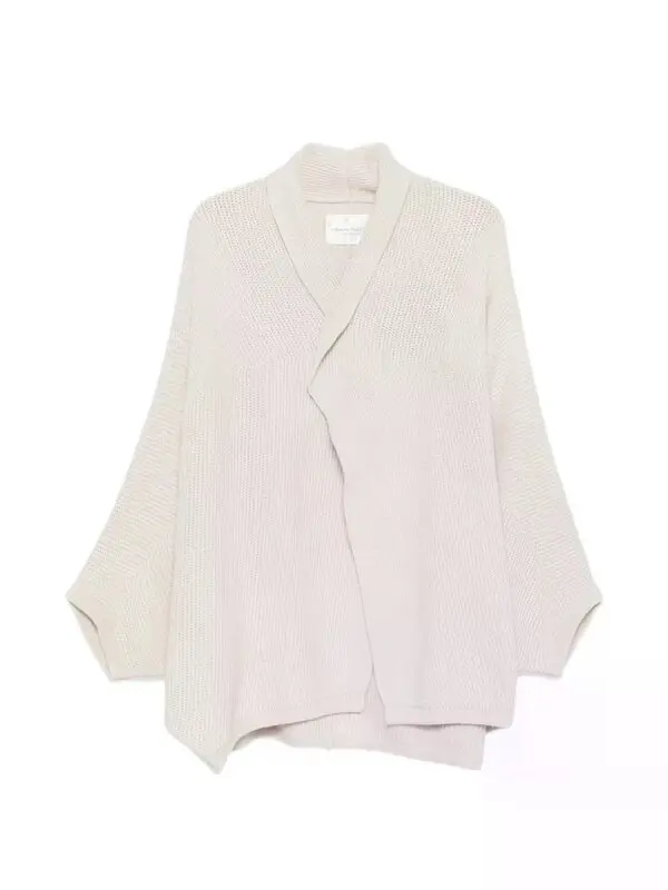 ROBERTO COLLINA Ribbed-knit Shawl-collar Cardigan