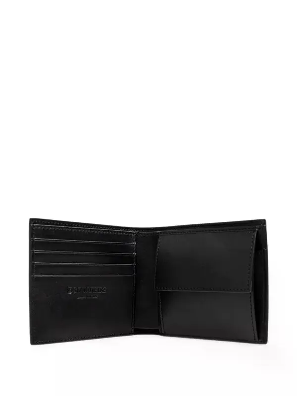 Dsquared2 Logo-plaque Pebbled Leather Wallet