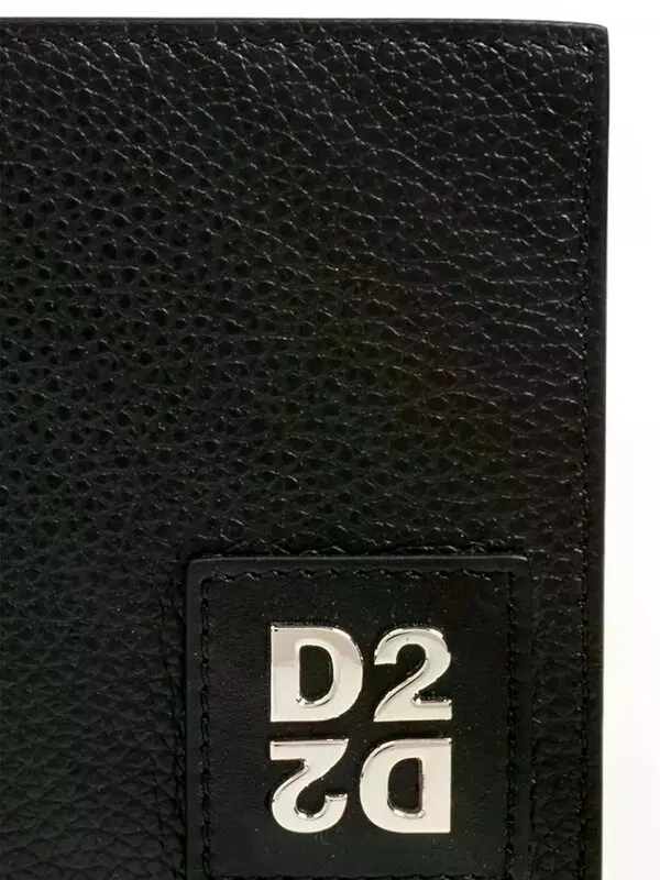 Dsquared2 Logo-plaque Pebbled Leather Wallet