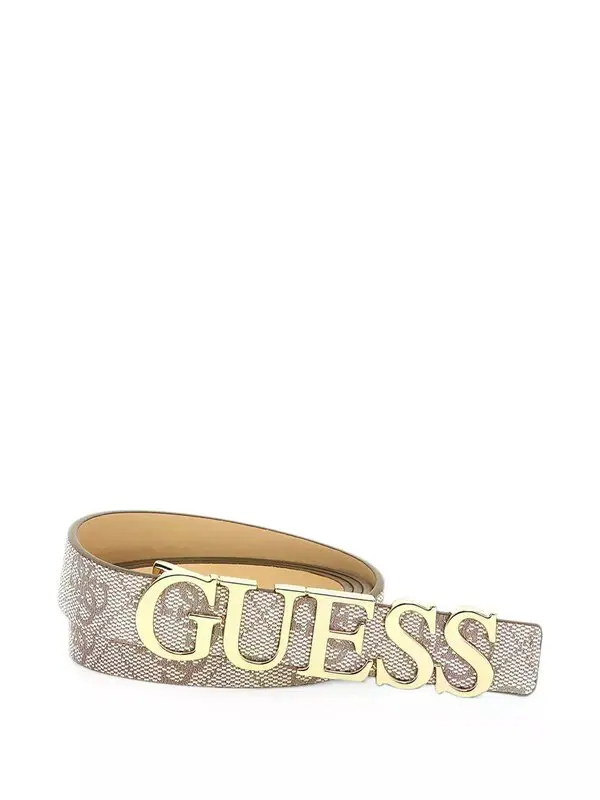 Guess Zamira 4g Logo-print Belt - White