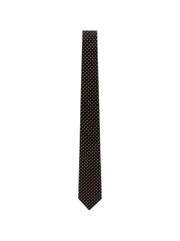TOM FORD Micro-check Tie - Black