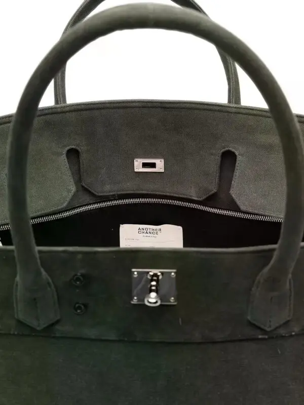 ANOTHER CHANCE Belted-detail Logo-patch Tote Bag