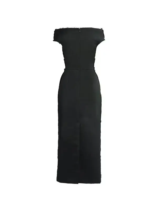 Erdem Crystal-embellished Textured Maxi Dress