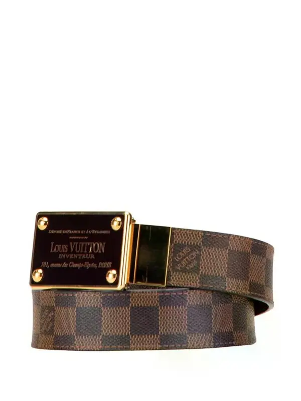 LOUIS VUITTON 2008 Damier Ebene Inventeur Reversible Belt