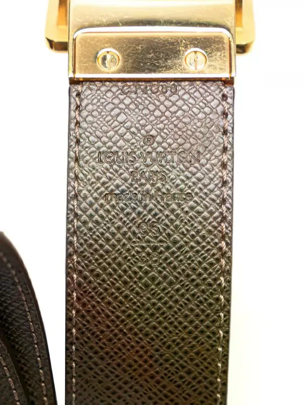 LOUIS VUITTON 2008 Damier Ebene Inventeur Reversible Belt
