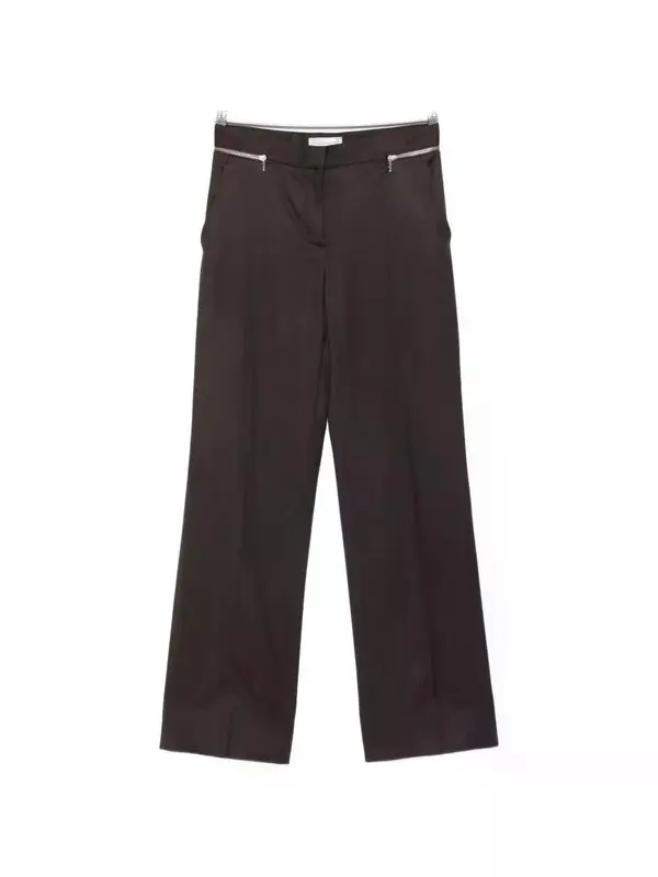 Stella McCartney Zip-detail Tailored Trousers - Brown