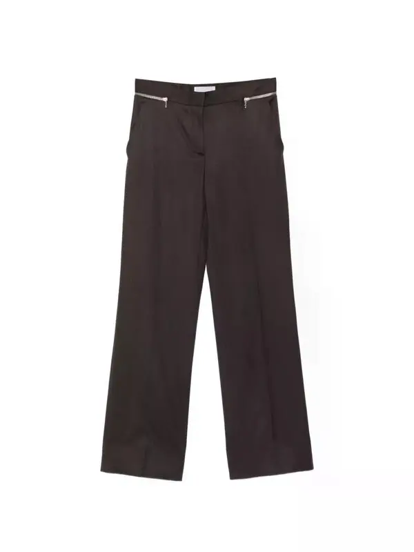 Stella McCartney Zip-detail Tailored Trousers - Brown