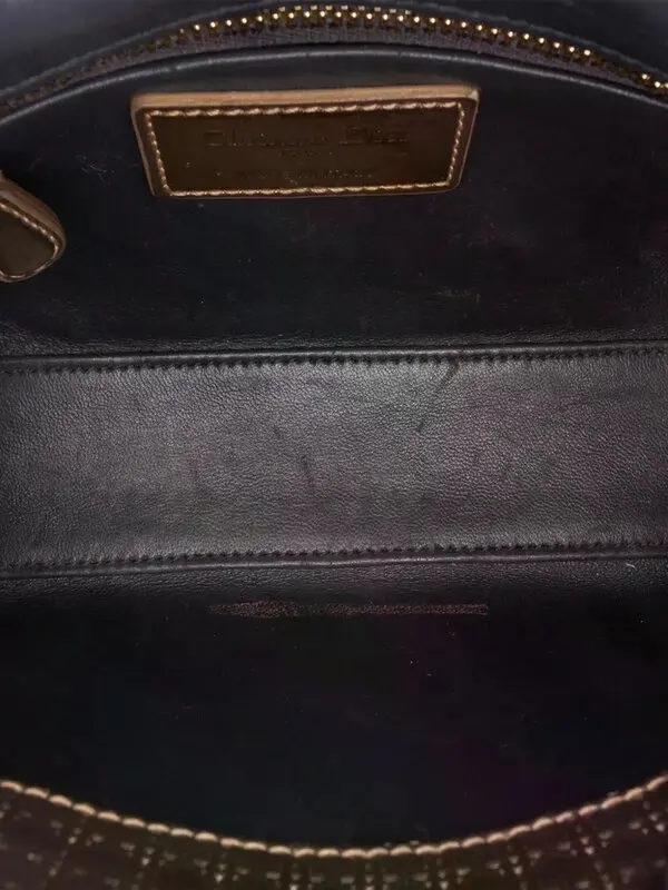 Dior 2015 Mini Metallic Patent Microcannage Lady Satchel