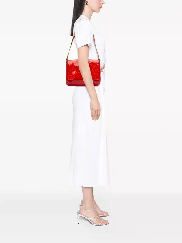 LOUIS VUITTON 2001 Monogram Vernis Thompson Street Shoulder Bag - Red
