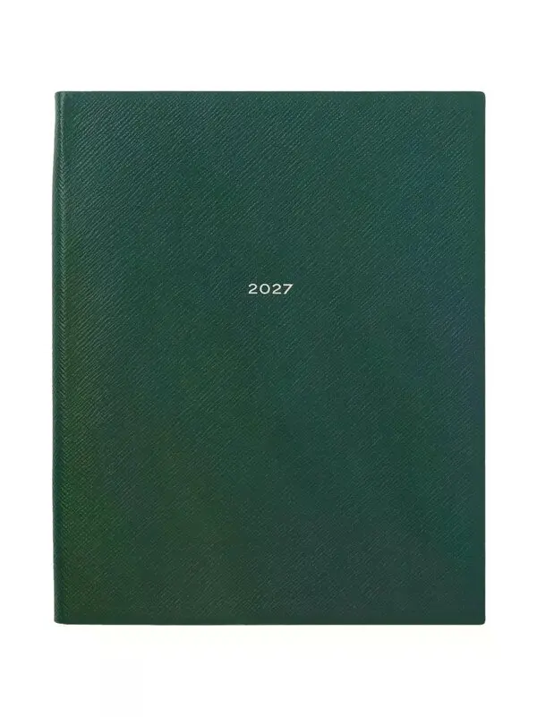 Smythson 2027 Portobello Weekly Vertical Diary - Green