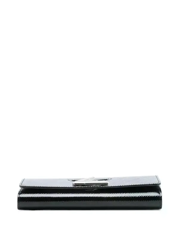 LOUIS VUITTON 2016 Electric Epi Twist Wallet Long Wallets - Black