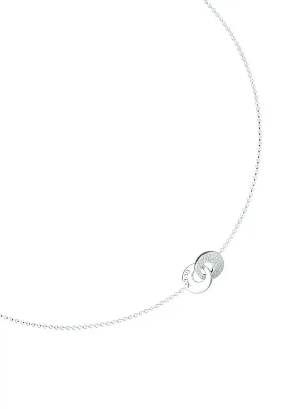 Guess Blooming Pavé Interlocking-link Necklace
