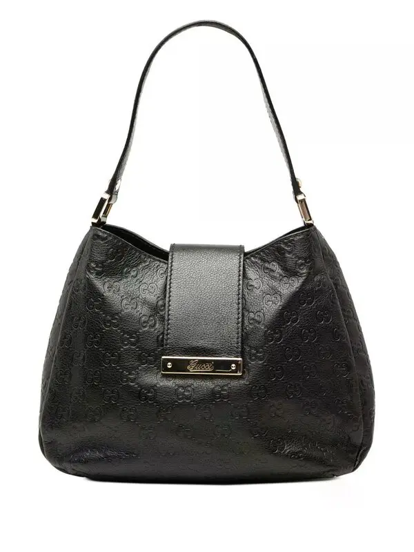 Gucci 2000-2015 Medium Guccissima New Ladies Shoulder Bag - Black
