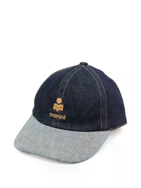 Isabel Marant Étoile Logo-embroidered Denim Cap - Blue