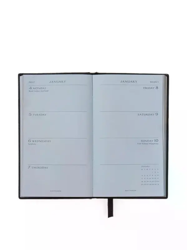 Smythson 2027 Panama-leather Weekly Planner