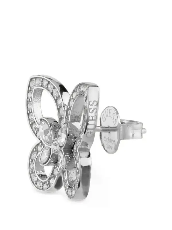 Guess Lily Crystal-embellished Butterfly Earrings