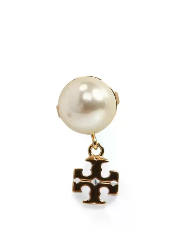 Tory Burch Double T Faux-pearl Earrings