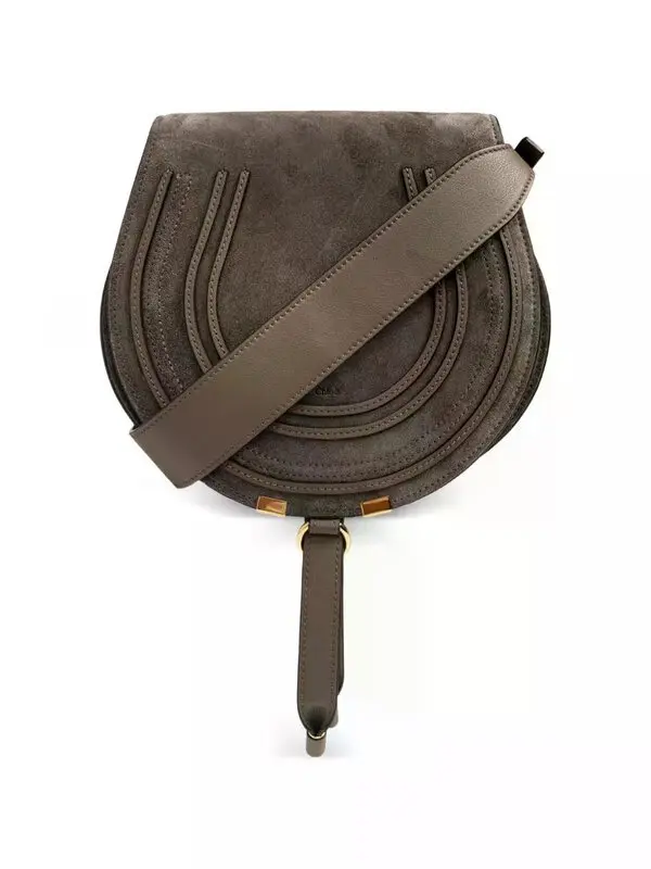 Chloé Marcie Suede Shoulder Bag - Grey