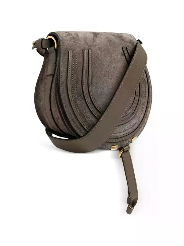 Chloé Marcie Suede Shoulder Bag - Grey