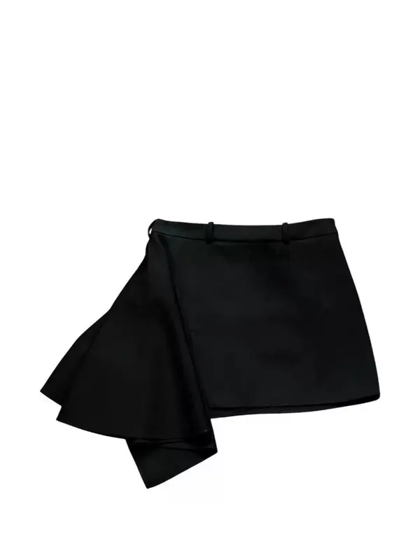 Givenchy Short Asymmetric Ruffled Skirt - Black