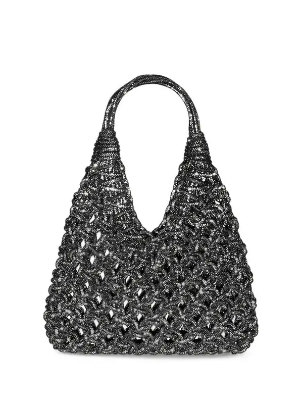 HIBOURAMA Vannifique Crystal-embellished Clutch Bag - Black