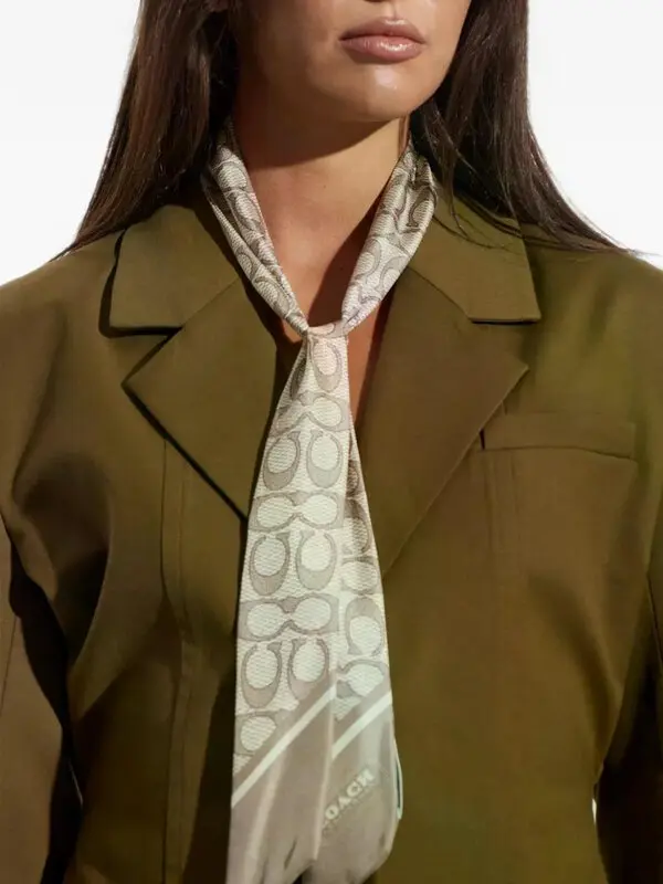 COACH Signature-print Silk Scarf