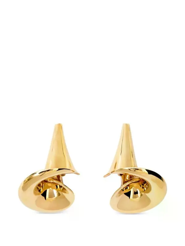 Burberry Plated Tulip Earrings - Gold