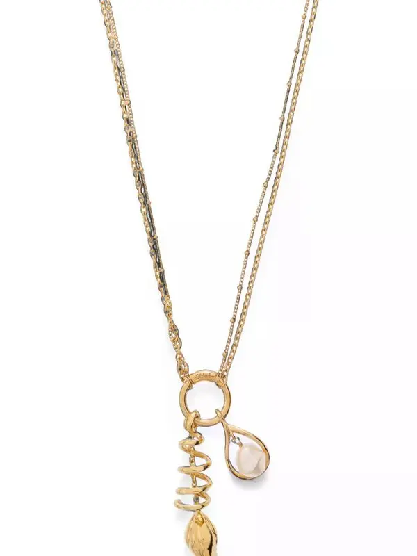 Chloé Tulip Charm Layered Necklace