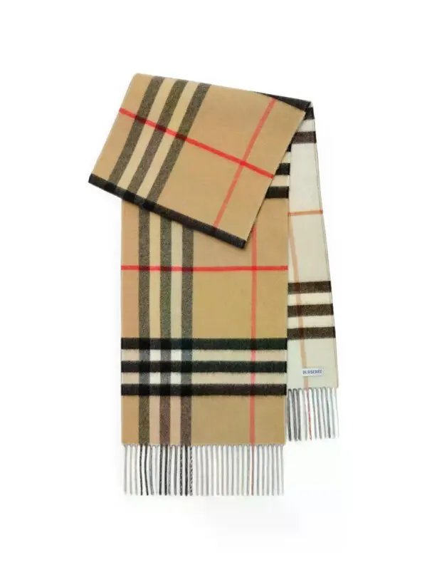 Burberry Reversible Check Cashmere Scarf - Neutrals