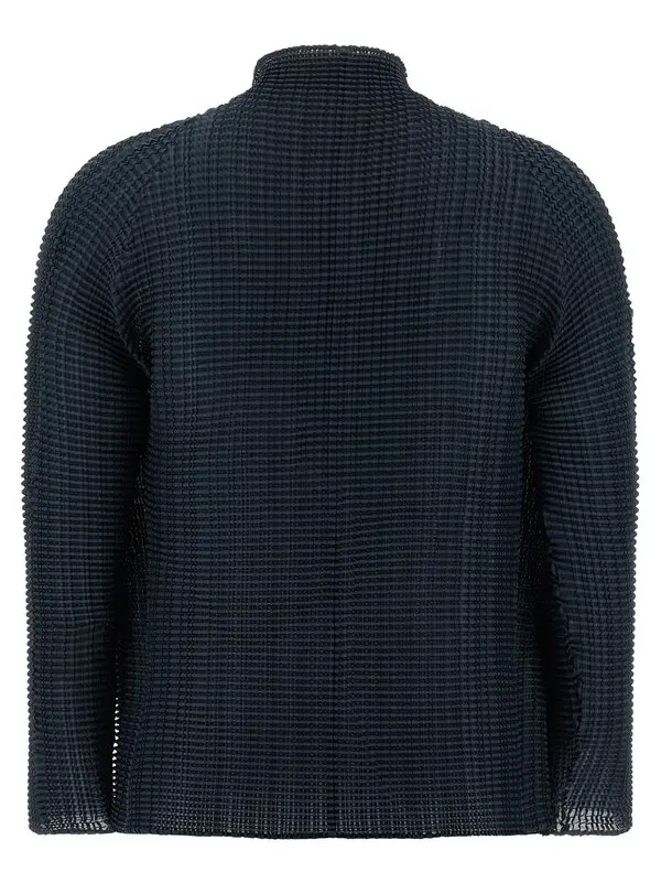 Issey Miyake Wooly Pleats-68 Cardigan - Blue