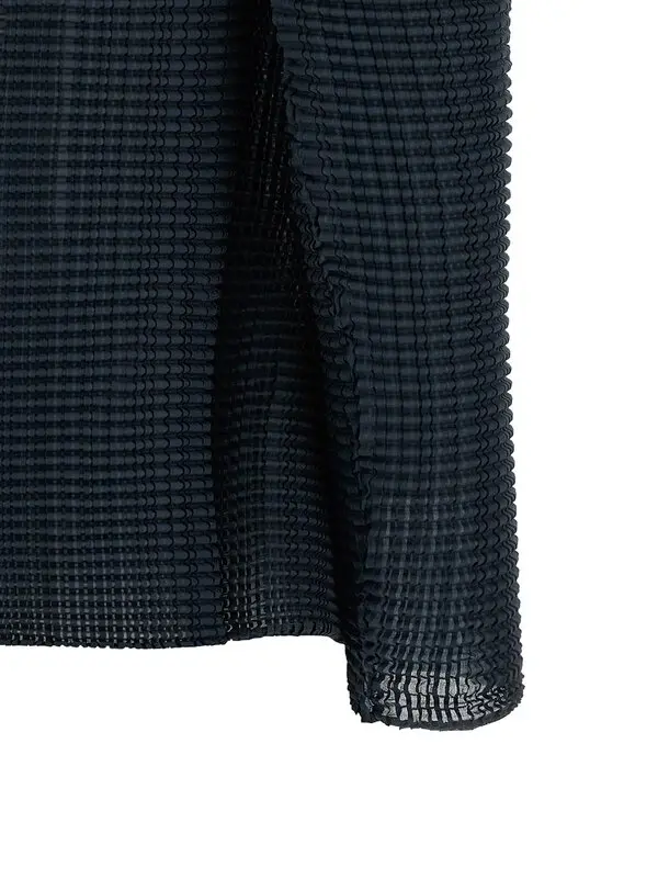 Issey Miyake Wooly Pleats-68 Cardigan - Blue