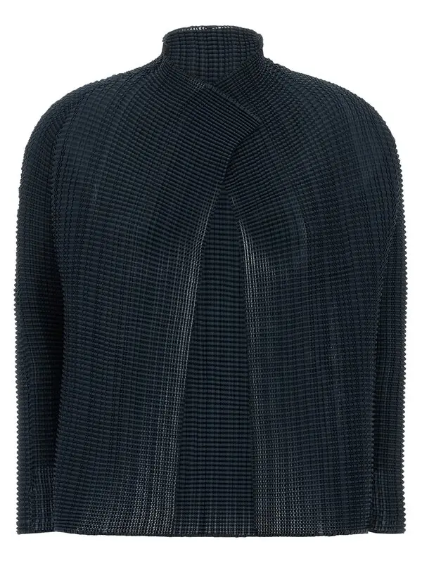 Issey Miyake Wooly Pleats-68 Cardigan - Blue