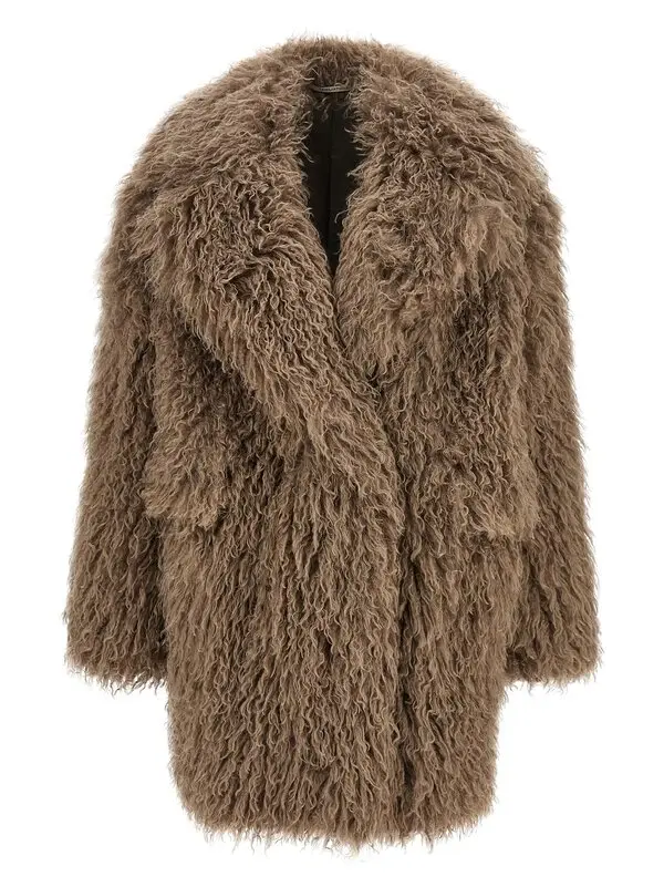 Tagliatore Astrid Fur-effect Coat - Gray