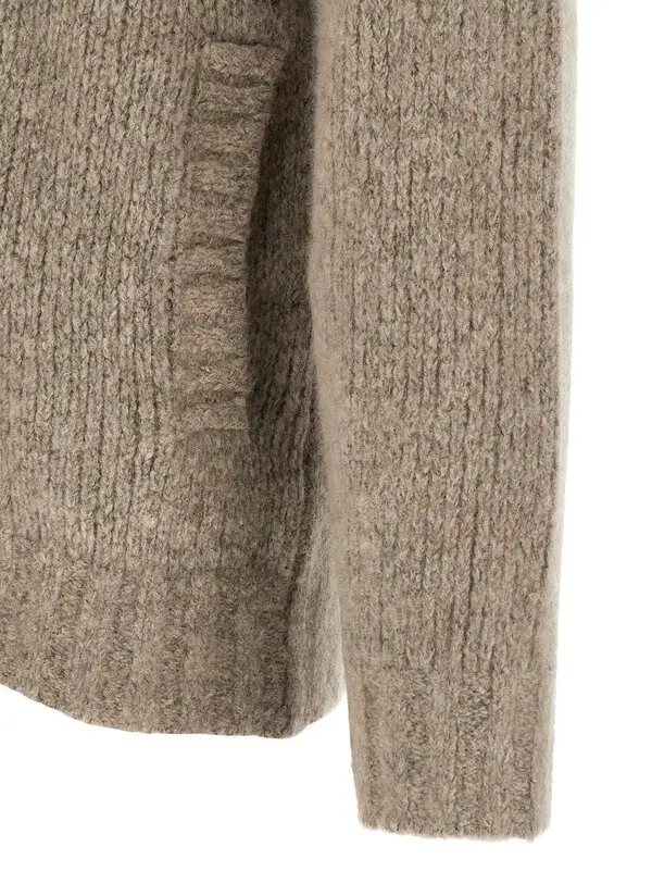 Brunello Cucinelli Cashmere And Silk Cardigan - Cream
