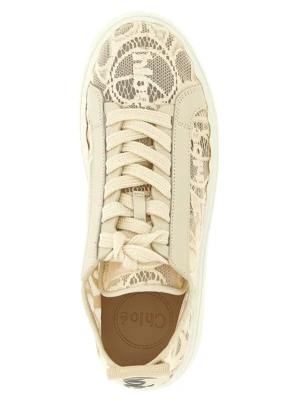Chloé Lauren' Low-top Sneakers - Cream