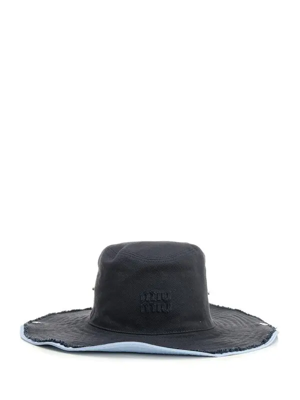 Miu Miu Cotton Drill Cowboy Hat - Blue