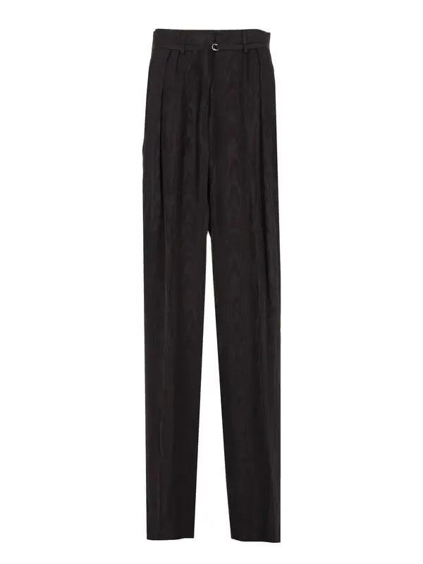 Dries Van Noten High-waisted Trousers Moiré Motif