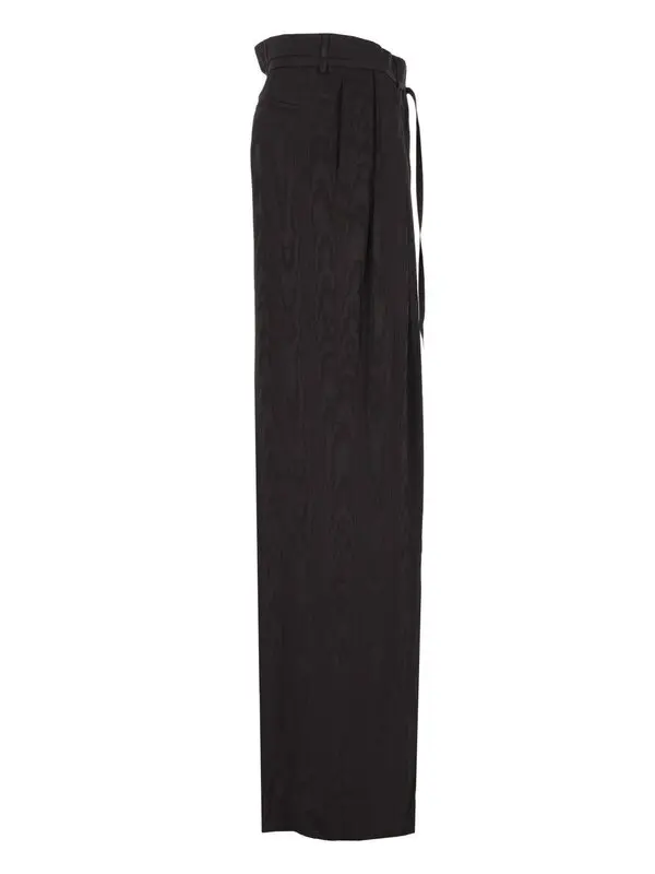 Dries Van Noten High-waisted Trousers Moiré Motif