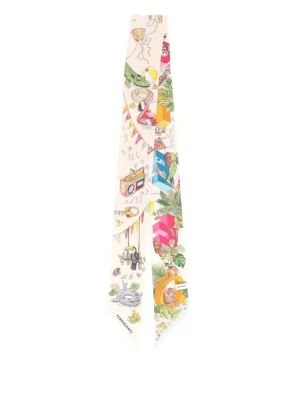 FERRAGAMO Bandeau Jungle Party Print