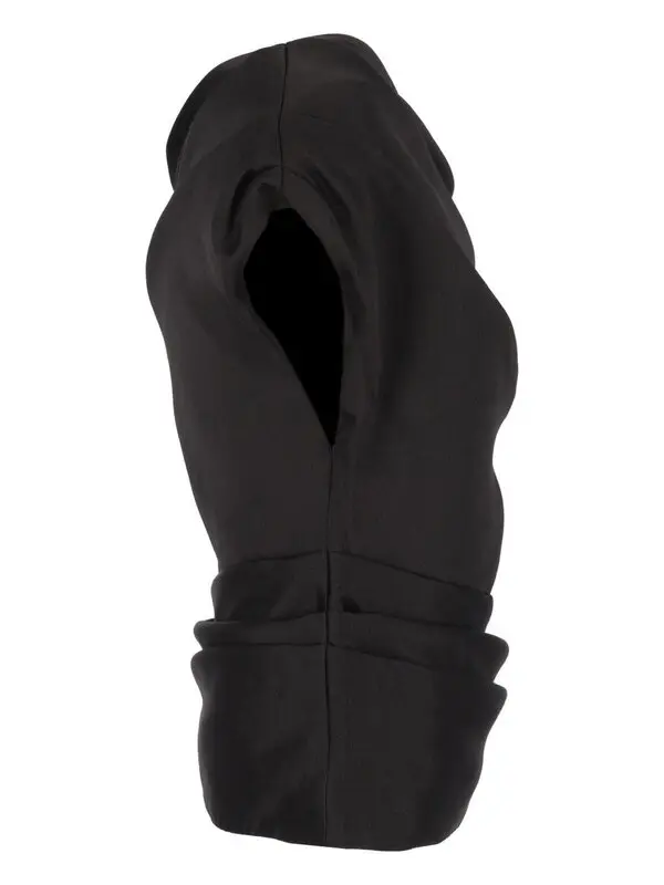 SELF-PORTRAIT Draped Taffeta Top